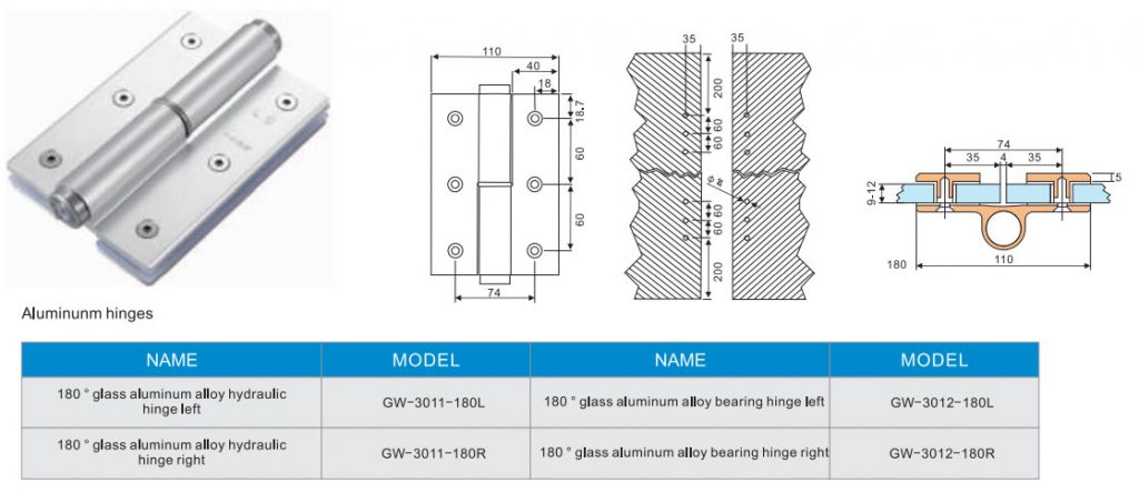 #1 Glass Door Hinges in Malaysia - Floor & Hydraulic - GW Gewalt